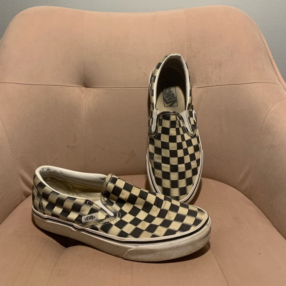 Vans | Shoes | Trippy Checkered Vans | Poshmark